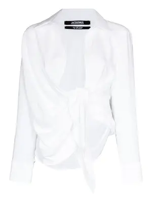 Jacquemus Le Bahia Long-sleeve Shirt - White
