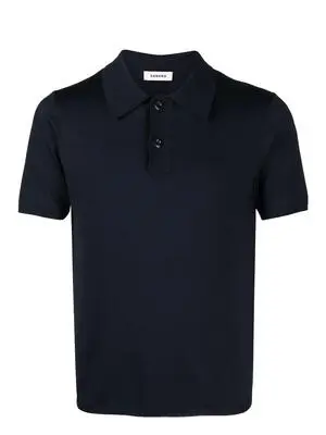 Sandro Short-sleeve Pointed-collar Polo Shirt - Blue