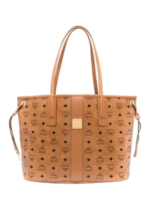 Mcm Liz Reversible Tote - Brown