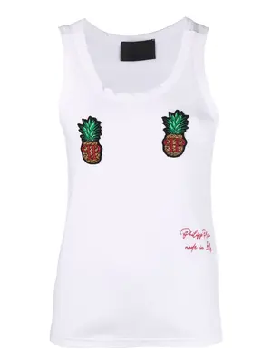 Philipp Plein Pineapple Tank Top - White