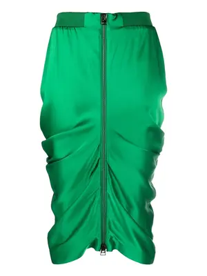 TOM FORD TOM FORD Zip-Up Draped Pencil Skirt