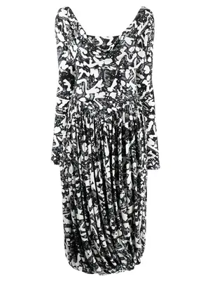 Stella McCartney Graphic-print Jersey Dress - Black