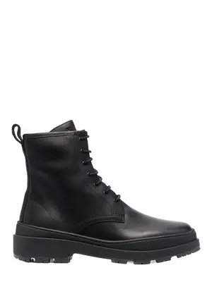Camper Lace-up Leather Boots - Black