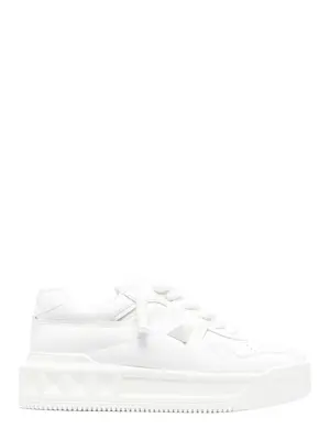 Valentino Garavani One Stud Xl Leather Sneakers - White