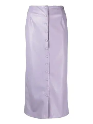 Erika Cavallini Faux-leather Pencil Skirt - Purple