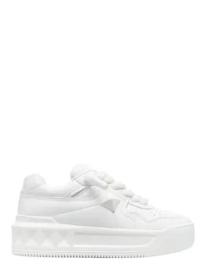 Valentino Garavani One Stud Xl Leather Sneakers - White