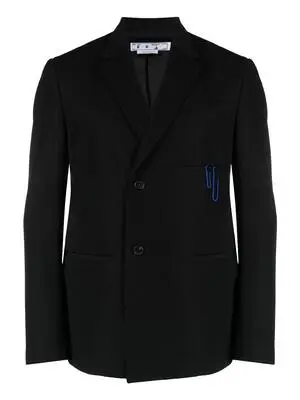 Off-White Single-breasted Tailored Blazer - Black