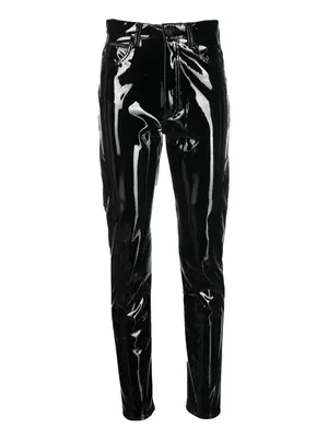 Philipp Plein Super-high Waisted Biker Trousers - Black
