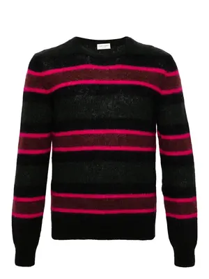Saint Laurent Striped Jumper - Green
