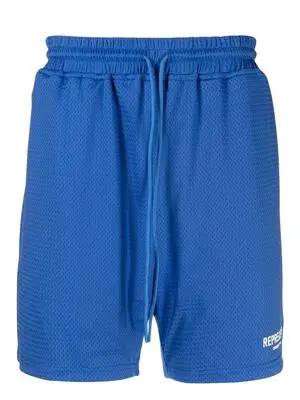 REPRESENT Logo-print Track Shorts - Blue