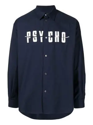 UNDERCOVERISM Psycho-print Long-sleeved Shirt - Blue