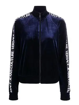 Versace Logo Tape Sweatshirt - Blue