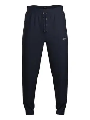 Hugo Boss Boss Mix & Match Cotton Blend Logo Print Joggers Regular Fit - Dark Blue