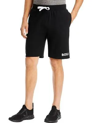 BOSS Ease Cotton Logo Print Shorts Black