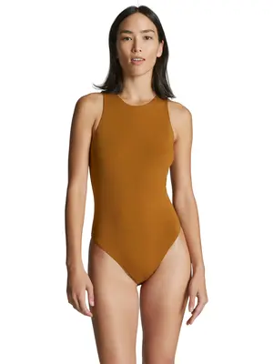 Everlane Cutaway Tank Bodysuit Tapenade