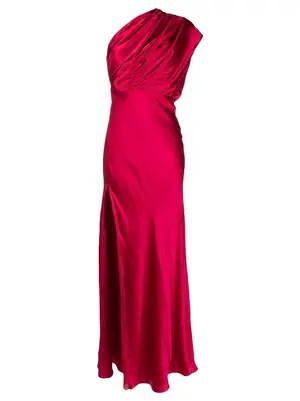 Michelle Mason Asymmetric Gown - Red