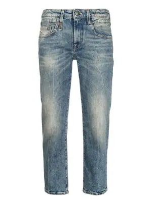 R13 Faded Cropped Jeans - Blue