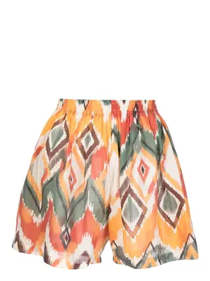 BAMBAH Argentina Geometric Print Shorts - Orange