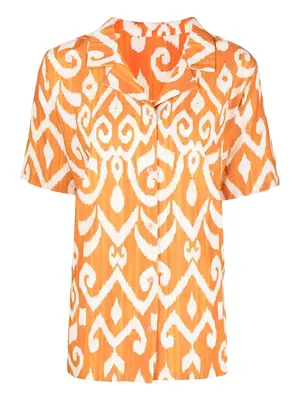 BAMBAH Geometric Print Shirt - Orange