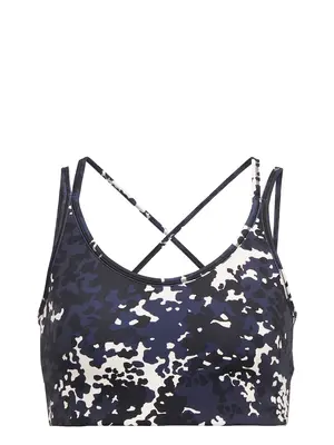 Tory Burch Printed Crossover Sports Bra - Multicoloured