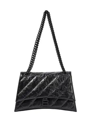 Balenciaga Crush Medium Shoulder Bag - Black