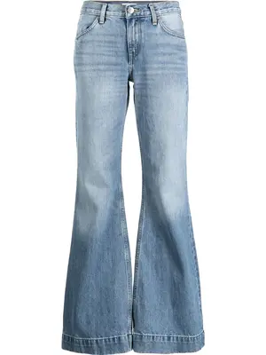 RE/DONE 70s Low-rise Flared Jeans - Blue