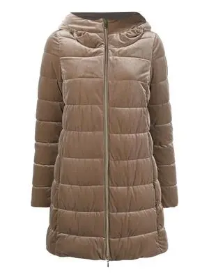 GEOX Velvet-Effect Padded Jacket
