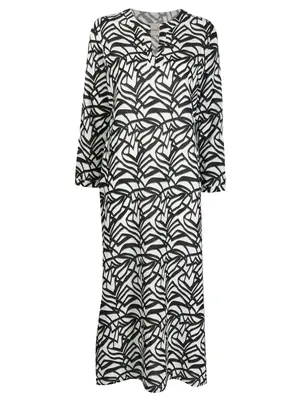 BAMBAH Geometric-Pattern Print Midi Dress