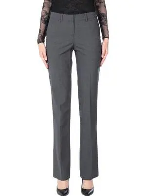 Theory Lead Wool-Blend Straight-Leg Pants Grey