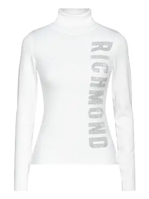 John Richmond Long Sleeve Turtleneck Knit Top White