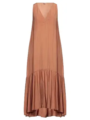 European Culture EUROPEAN CULTURE Cupro Maxi Dress Beige