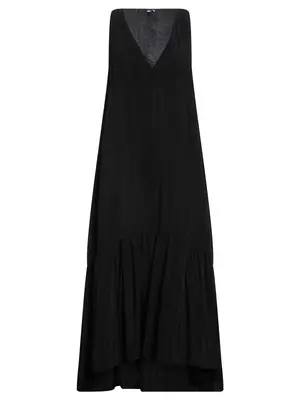 European Culture EUROPEAN CULTURE Cupro Maxi Dress Dark Blue