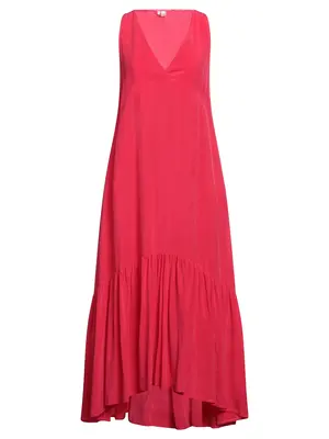 European Culture EUROPEAN CULTURE Cupro Maxi Dress Fuchsia