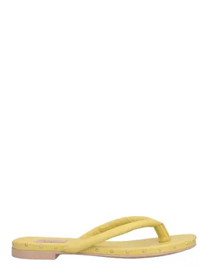 Agl Thong Sandals With Studs Acid Green