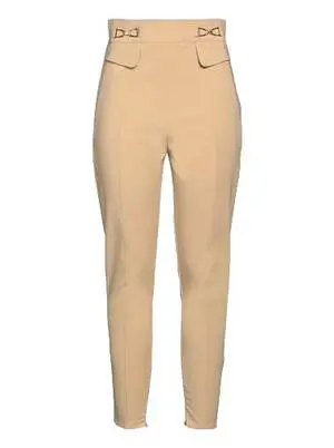 Elisabetta Franchi Tapered Pants With Appliqués - Beige