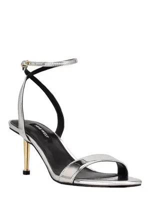 Nine West Nine West Anny Strappy Sandals Silver Mirror Metallic