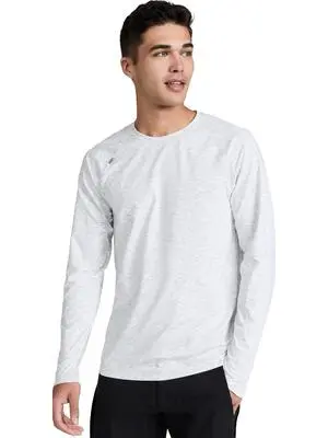 RHONE Reign Long Sleeve Tee - Gray Space Dye
