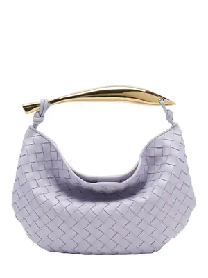 Bottega Veneta Sardine Top-Handle Bag Oyster Muse Brass