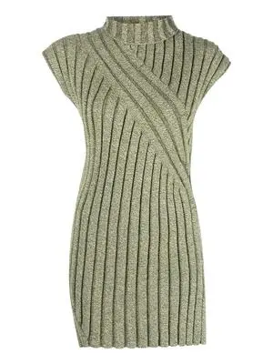 Colville Twisted Rib Tunic Jumper - Green