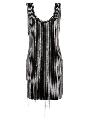 Philosophy Di Lorenzo Serafini Crystal-embellished Sleeveless Dress - Black
