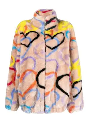 PHILIPP PLEIN Philipp Plein Heart-Print Coat
