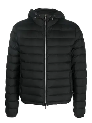 MOORER Quilted Puffer Jacket - Black
