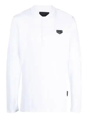 Philipp Plein Logo-plaque Polo Shirt - White