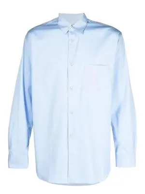 Comme Des Garçons Long-sleeve Cotton Shirt - Blue