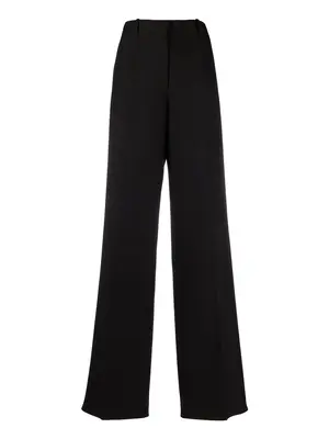 Valentino Garavani High-waisted Wide-leg Trousers - Black