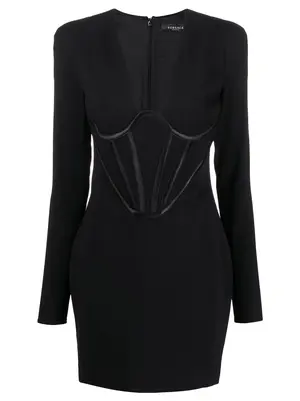 Versace Corset-style Minidress - Black