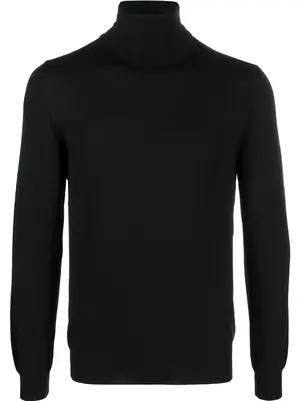 ZANONE Roll Neck Jumper - Black