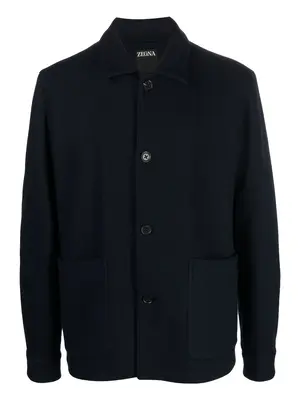 Zegna Alpe Chore Button-up Shirt Jacket - Blue