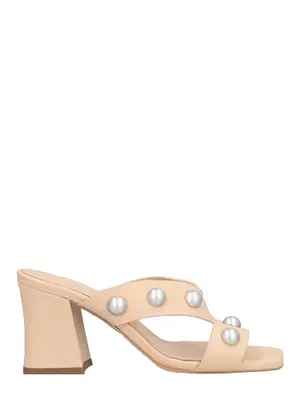 FORMENTINI FORMENTINI Nappa Leather Slide Sandals Beige