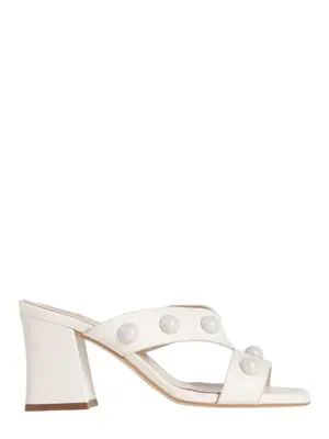 FORMENTINI FORMENTINI Nappa Leather Slide Sandals Ivory